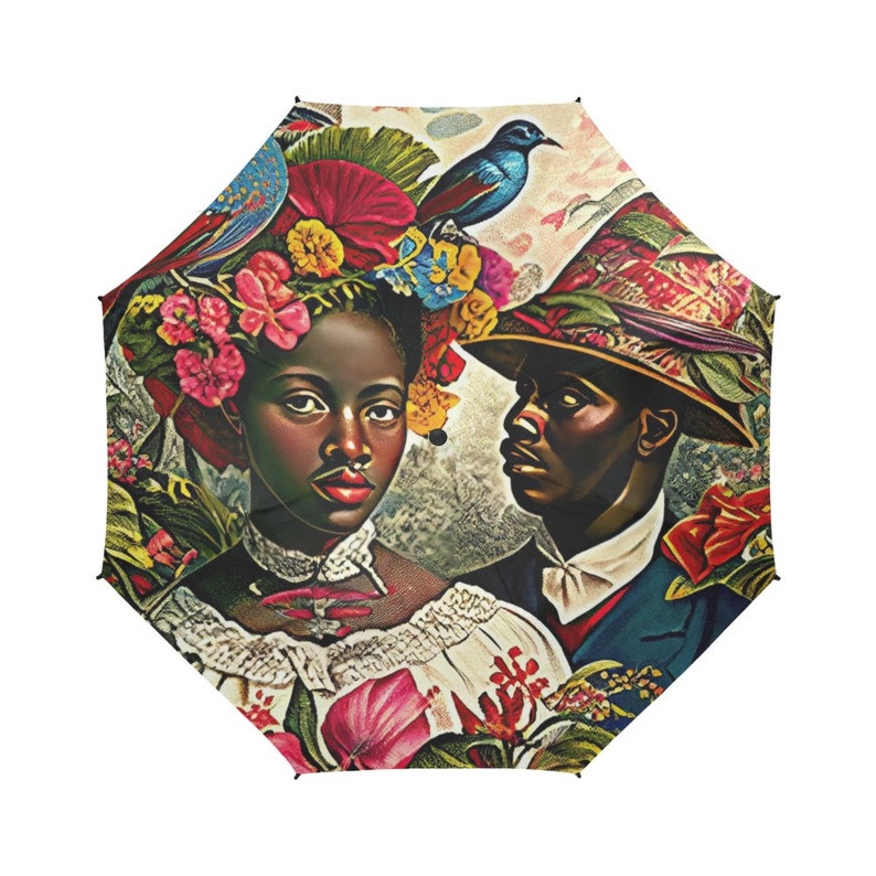 Vintage Style African American Couple Colorful Toile Print - Etsy