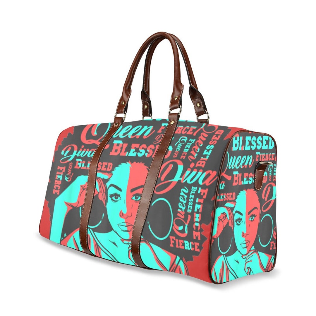 Retro Afro Latina Beautiful Print African American Woman Travel Purse ...