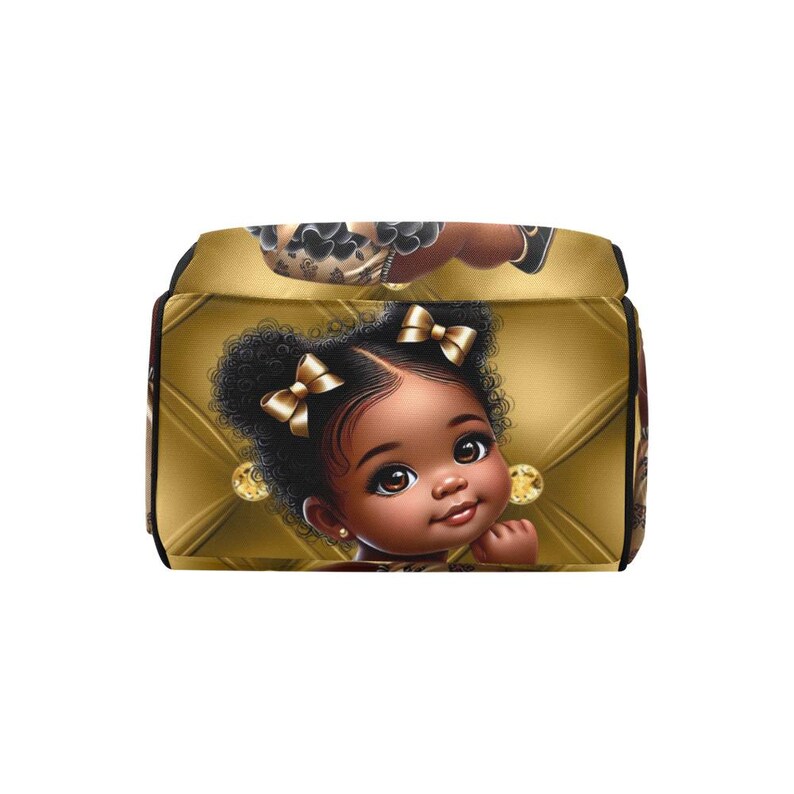 Custom Brown Baby Couture Personalized Diaper Bag Gold and Black ...
