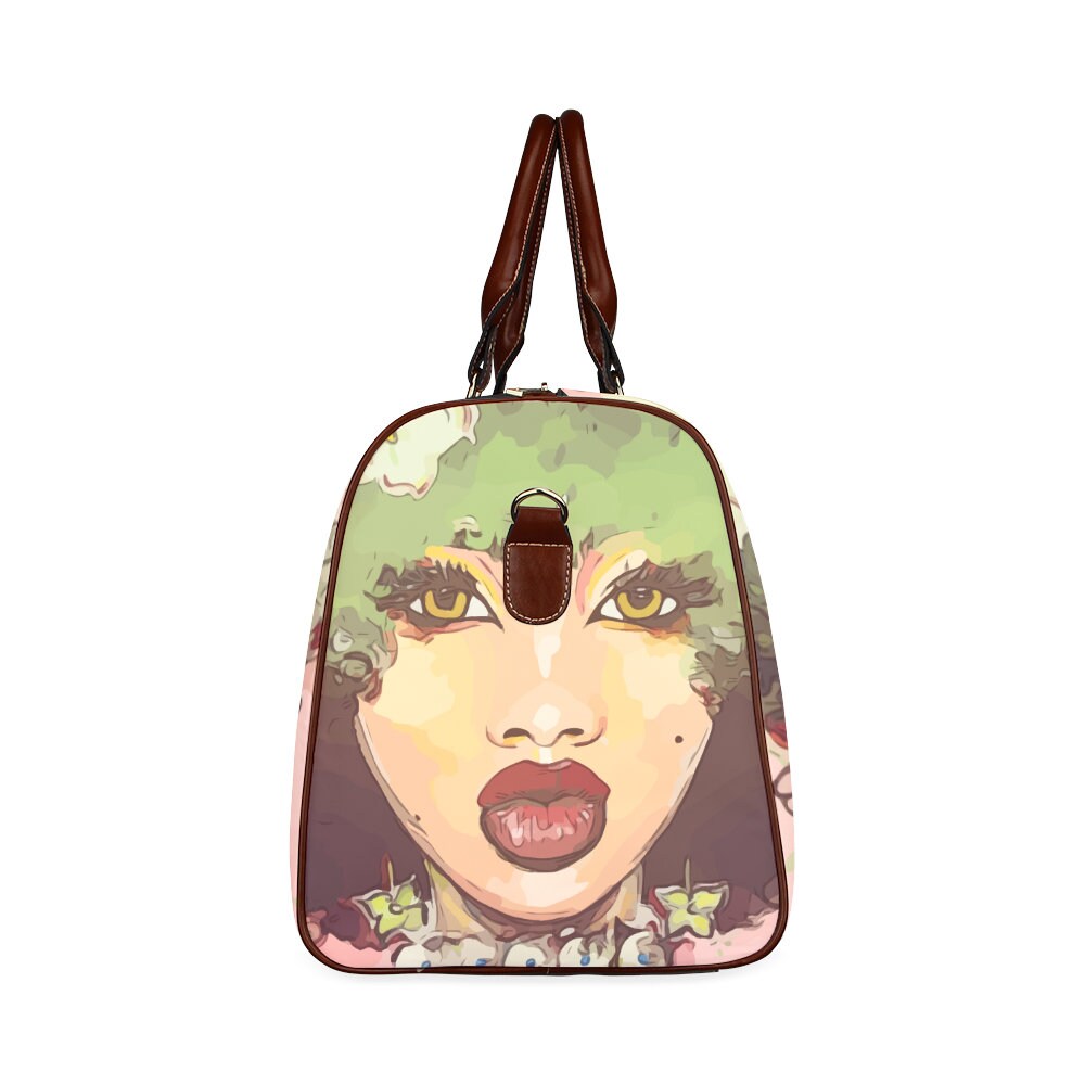 African American Green Hair Small Travel Bag Handbag Purse Melanated ...