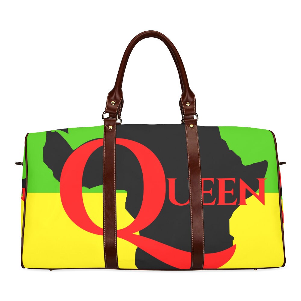 Queen Continent Africa Red Yellow Black Green Print Duffle Bag ...