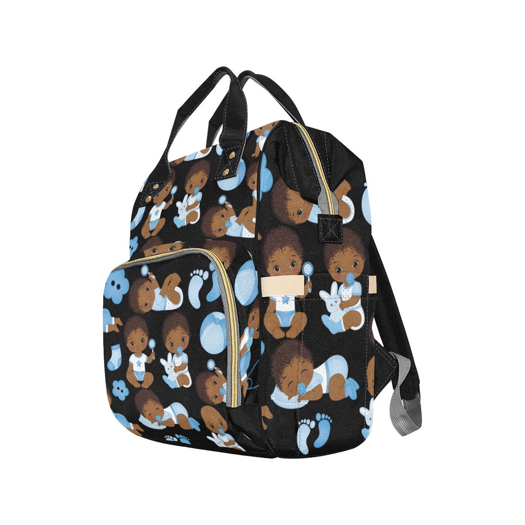 African American Baby Boy Backpack Diaper Clothing Bottles Bag Unique ...