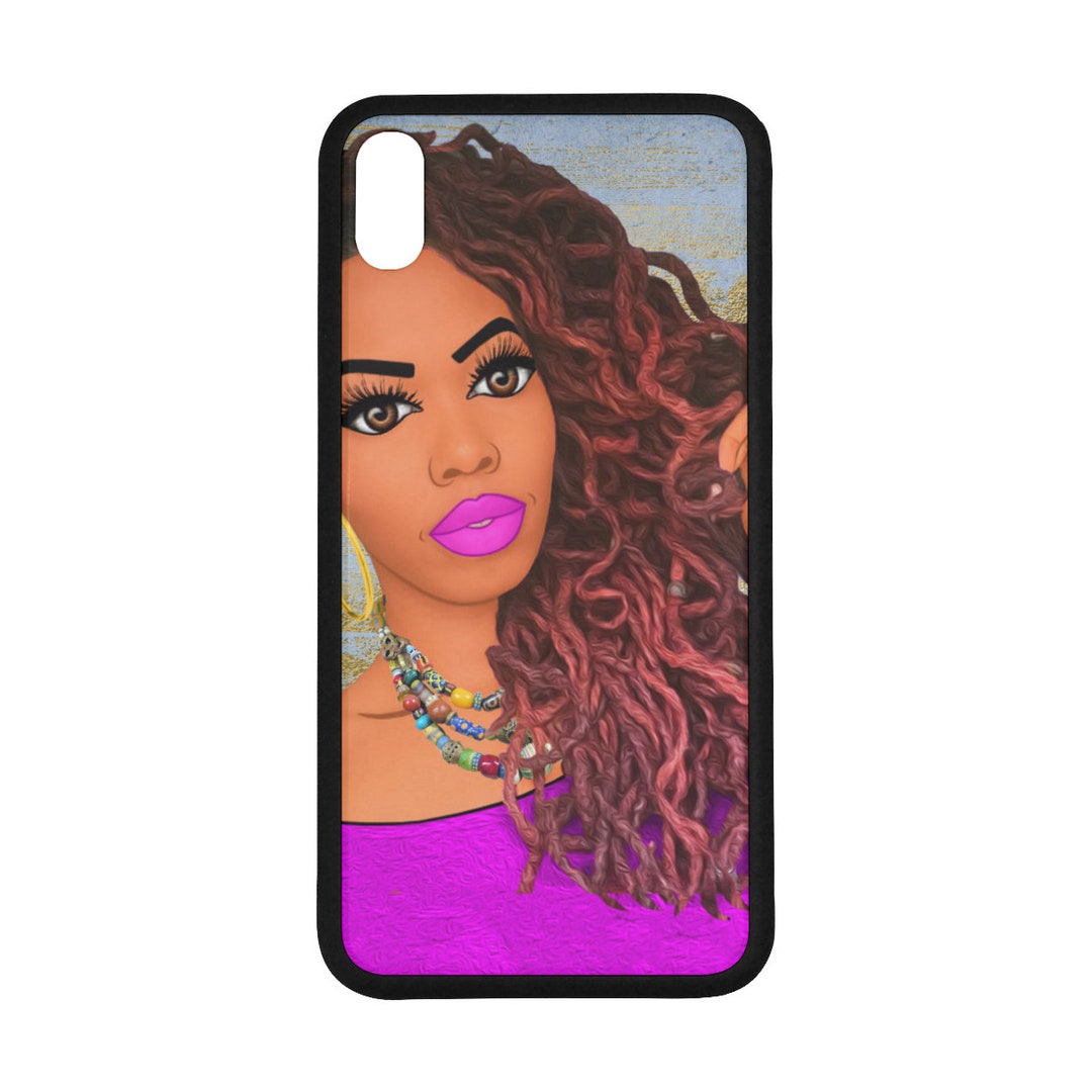 Dreadlock African American Woman Pretty in Purple iPhone Cover - Etsy