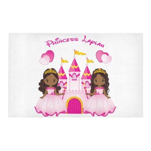 Personalized Princess African American Girls Bathroom Bath Mat Home ...