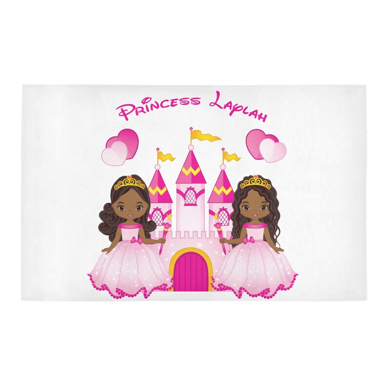 Personalized Princess African American Girls Bathroom Bath Mat Home ...