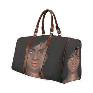 Afro Black African American Woman Print Travel Purse Duffle Bag Free ...