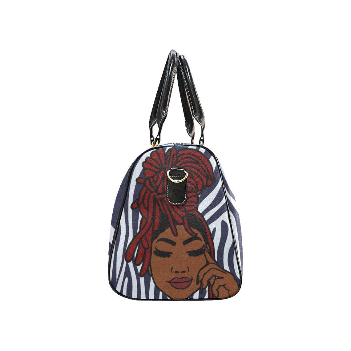 Dreadlocks on Zebra Print African American Woman Print Duffle - Etsy