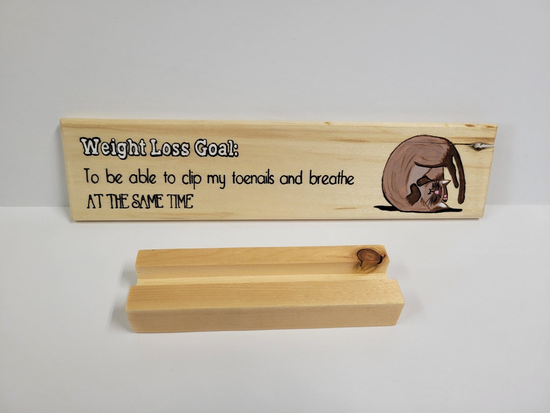 Weight Loss Handmade Wooden Sign Gift - Etsy