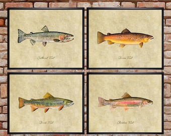 Fish Print Poster | Etsy