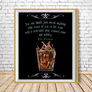 Discounted Set of Six Whiskey Prints With Quotes, Blackboard Whiskey ...