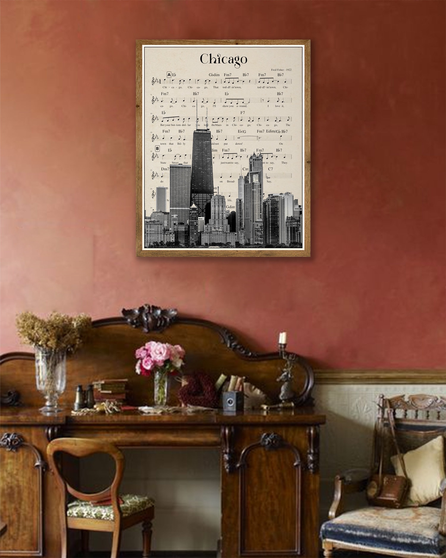 Chicago Skyline, Chicago Print, Chicago Decor, Chicago Poster Skyline ...