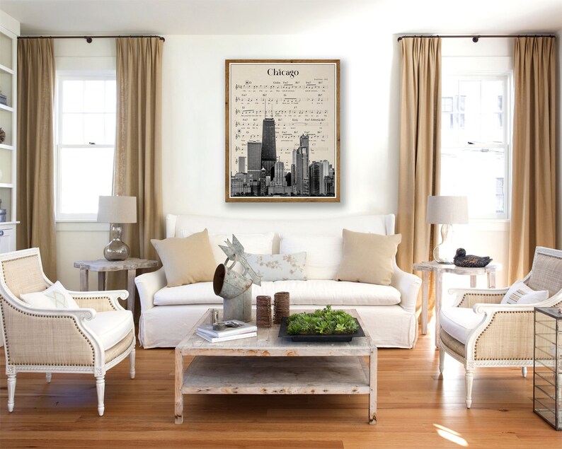 Chicago Skyline, Chicago Print, Chicago Decor, Chicago Poster Skyline ...