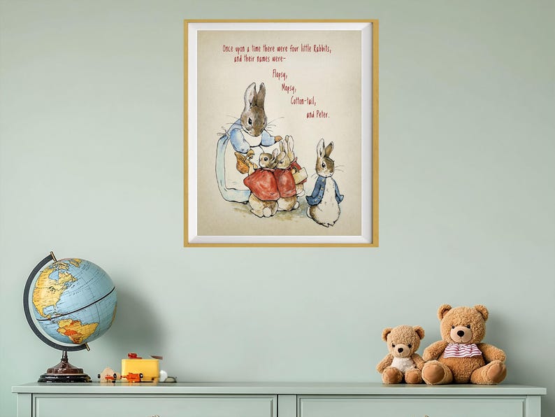 Beatrix Potter Print - Peter Rabbit Poster - Childrens Room Decor ...