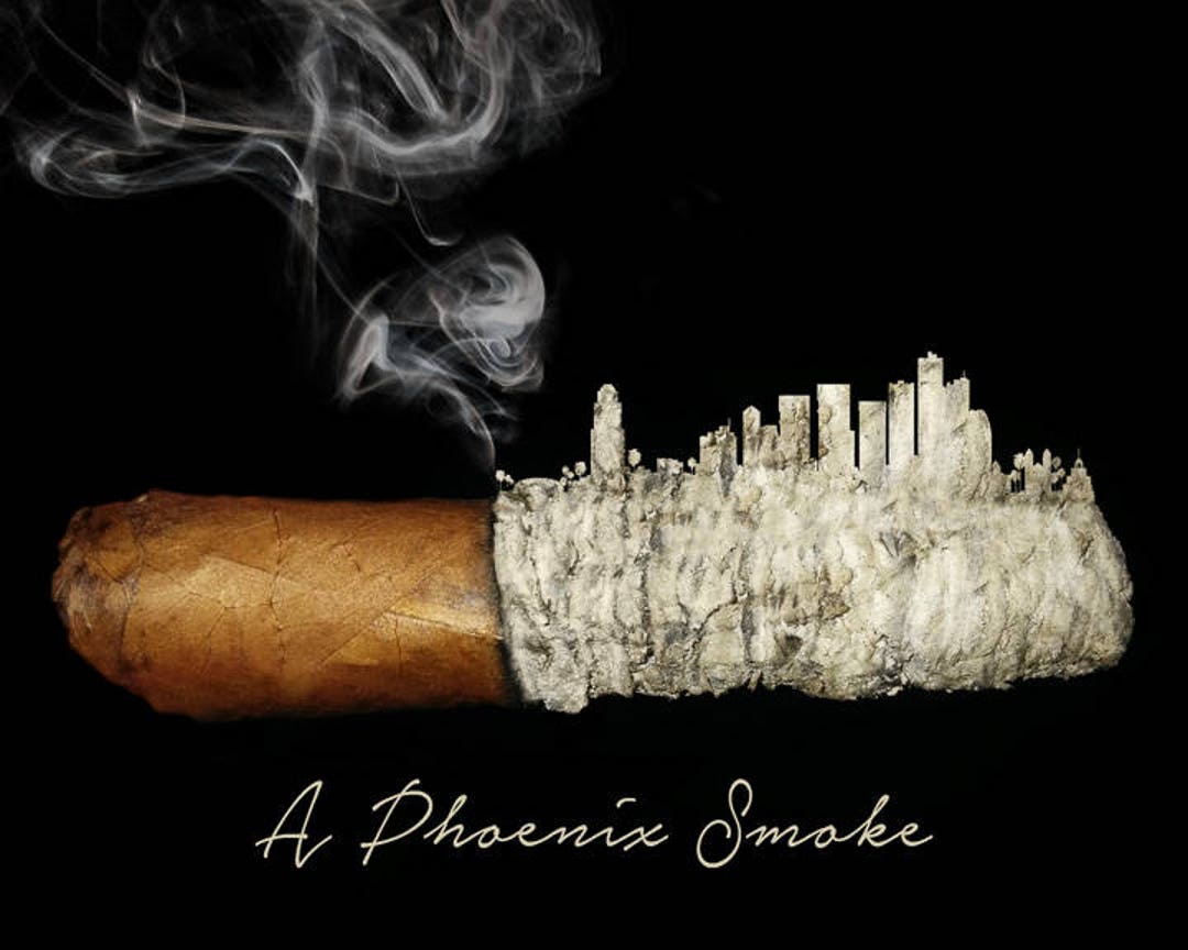 Cigar Poster Phoenix Print Cigar Print Man Cave Decor Phoenix Arizona ...