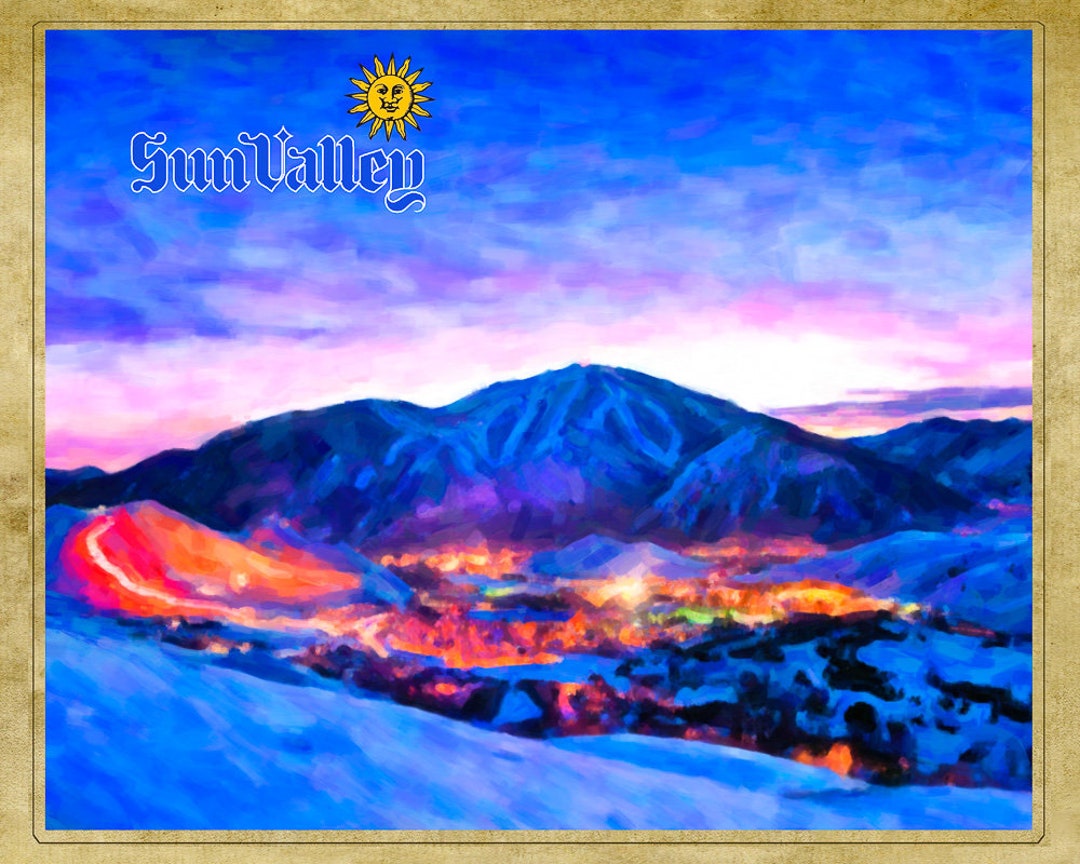 Sun Valley Ski Poster, Idaho Ski Poster, Sun Valley Print, Idaho Print ...
