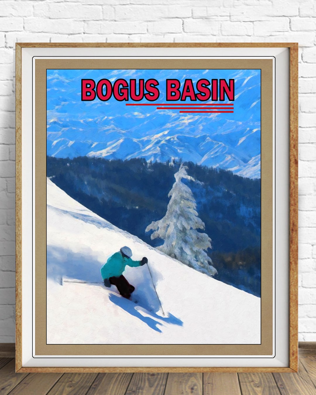 Bogus Basin Ski Poster, Idaho Skiing Print Boise Poster Idaho Ski ...