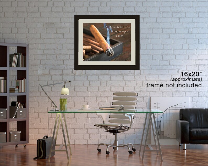 Cigar Art, Cigar Print, Man Cave Decor, Cigar Quote, Gifts for Cigar ...