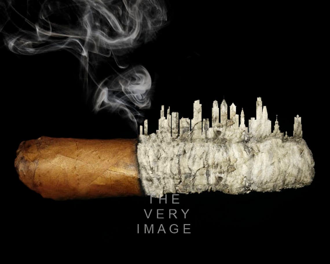 Cigar Art Philadelphia Poster Cigar Print Man Cave Decor - Etsy