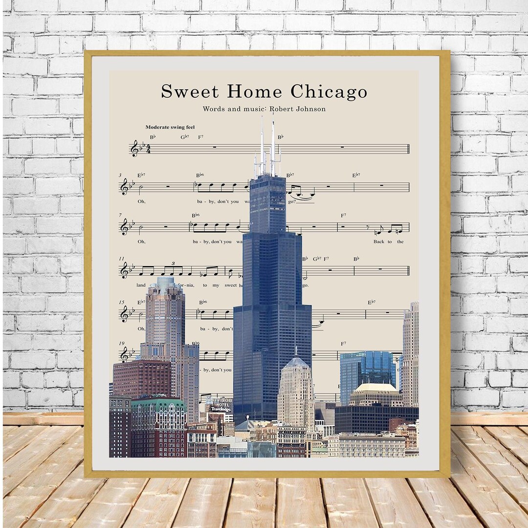 Chicago Skyline, Chicago Print, Chicago Decor, Chicago Poster Skyline ...