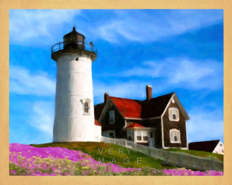 Cape Cod Print, Nobska Lighthouse, Cape Cod Poster, Lighthouse Poster ...