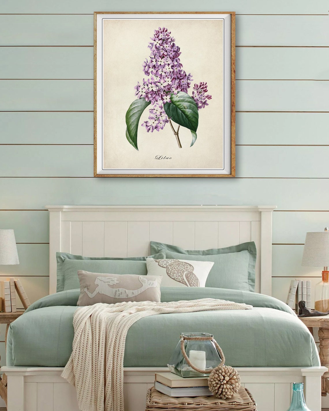 Vintage Botanical Print, Lilac Print, Flower Poster, Redoute Wall Art ...