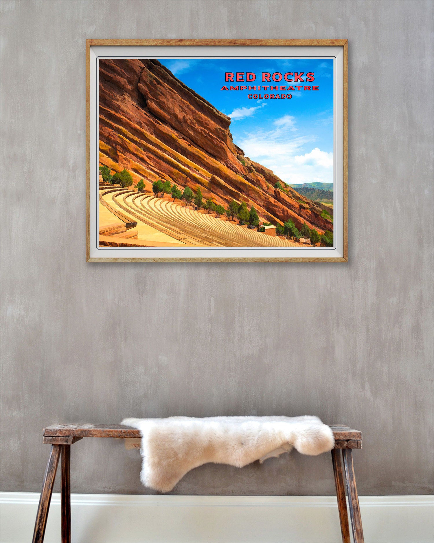 Red Rocks Amphitheater Poster Colorado Springs Print | Etsy