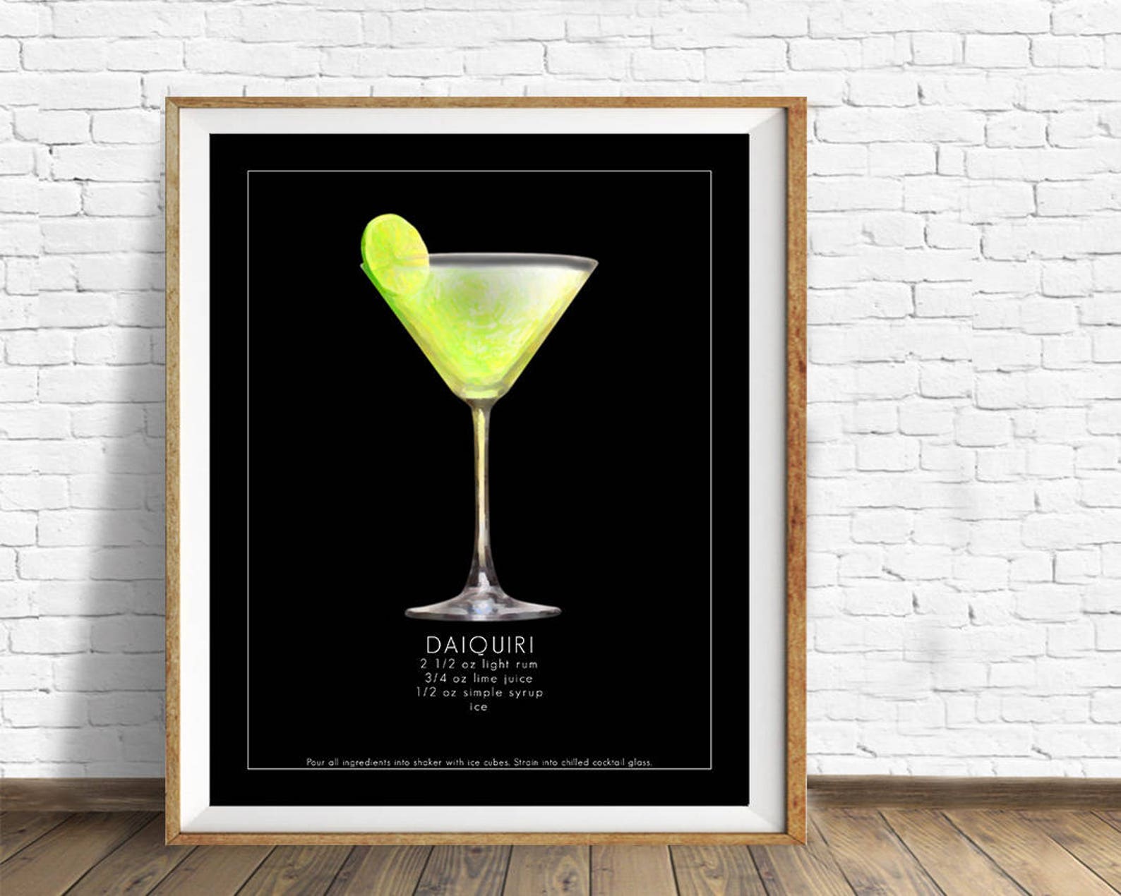 Daiquiri Poster Bar Art Cocktail Art Daiquiri Cocktail | Etsy