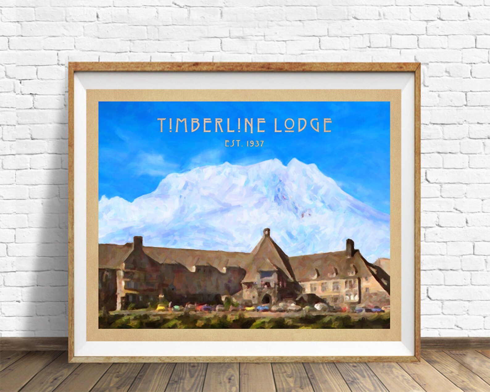 Timberline Lodge Print Mt Hood Poster Oregon Travel Poster | Etsy