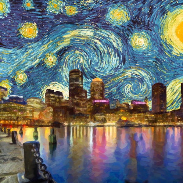 Boston Skyline - Etsy