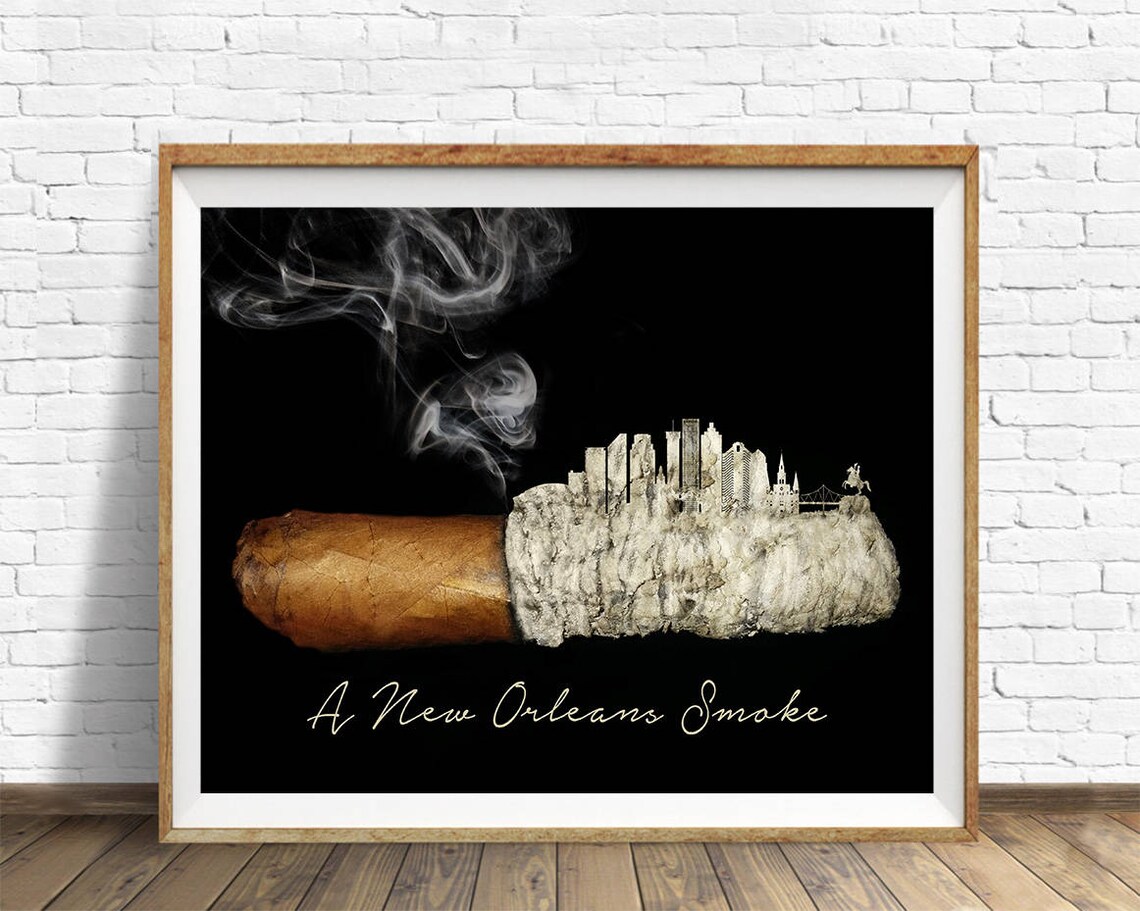 Cigar Poster New Orleans Cigar Print Man Cave Decor New - Etsy