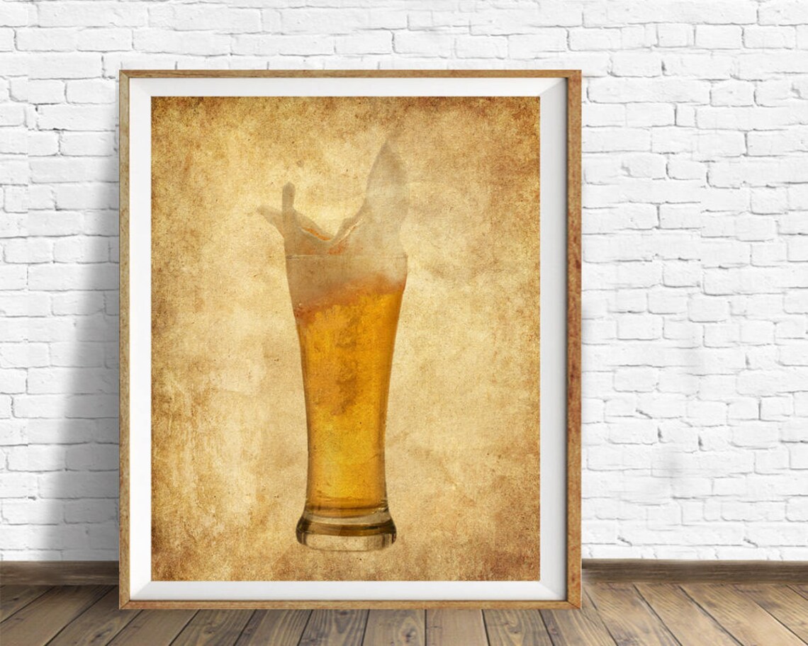 Beer Poster Bar Art Beer Print Bar Decor Beer Lovers - Etsy
