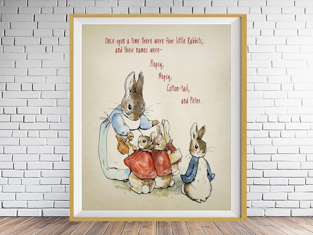 Beatrix Potter Print - Peter Rabbit Poster - Childrens Room Decor ...
