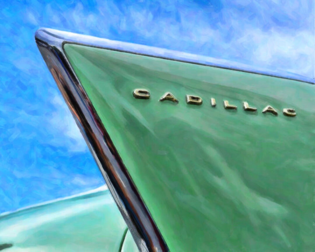 Cadillac Fins Print - Vintage Cadillac Poster - Vintage Car Poster ...