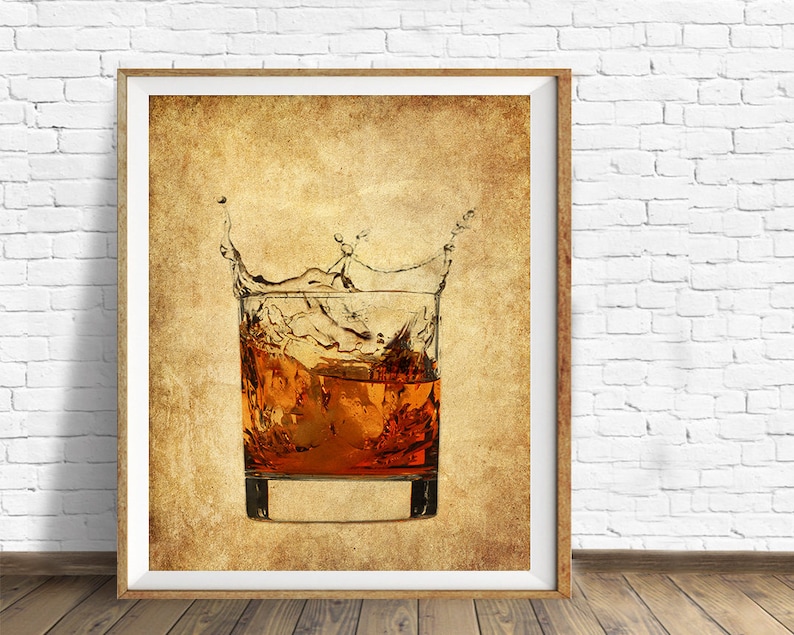 Whiskey Poster - Bar Art - Whiskey Print - Scotch Bourbon - Alcohol ...