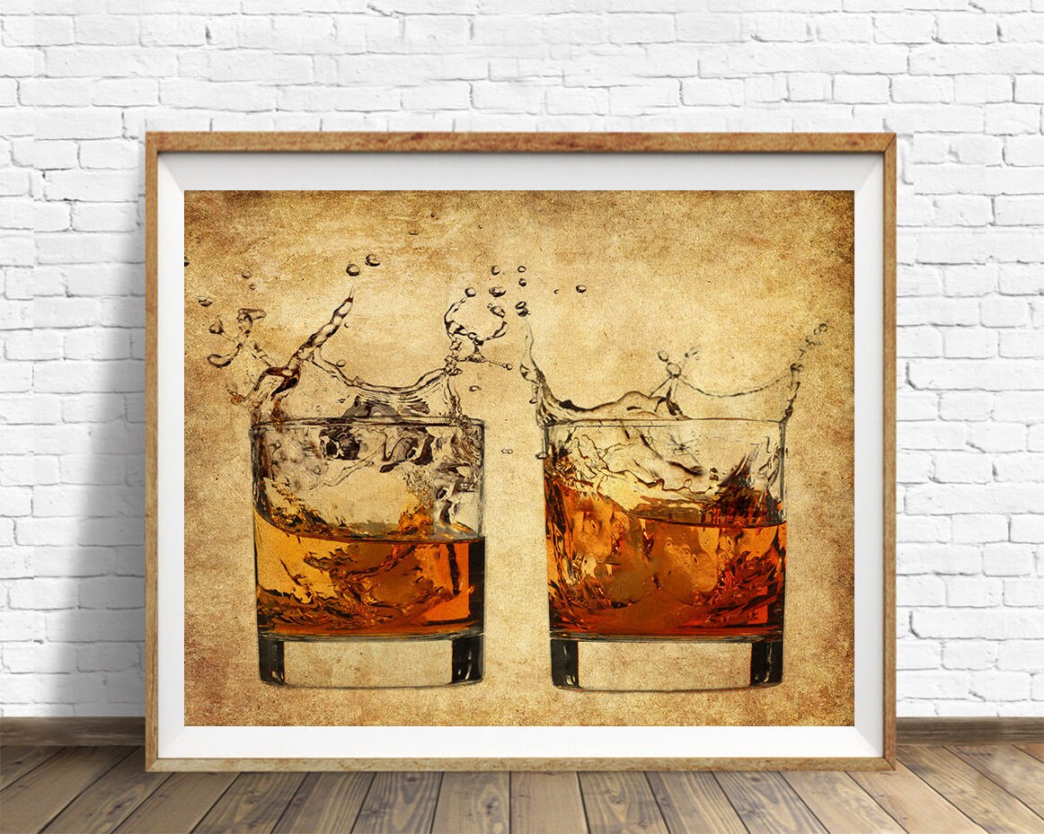 Whiskey Poster - Scotch Bourbon - Bar Art - Whiskey Print - Alcohol ...