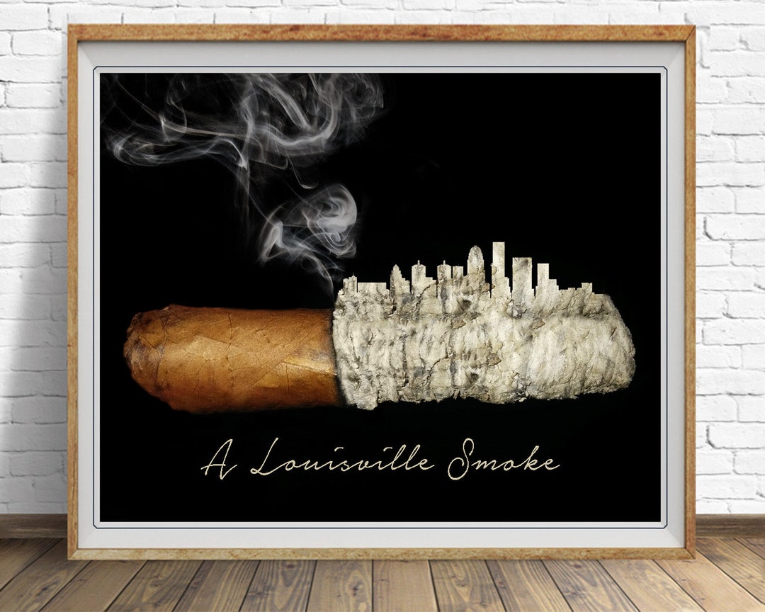 Cigar Art, Louisville City Poster, Cigar Print, Man Cave Decor, Wall ...