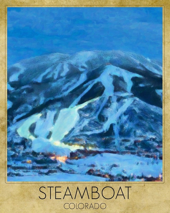 Steamboat Ski Poster Colorado Skiing Print Steamboat Poster | Etsy