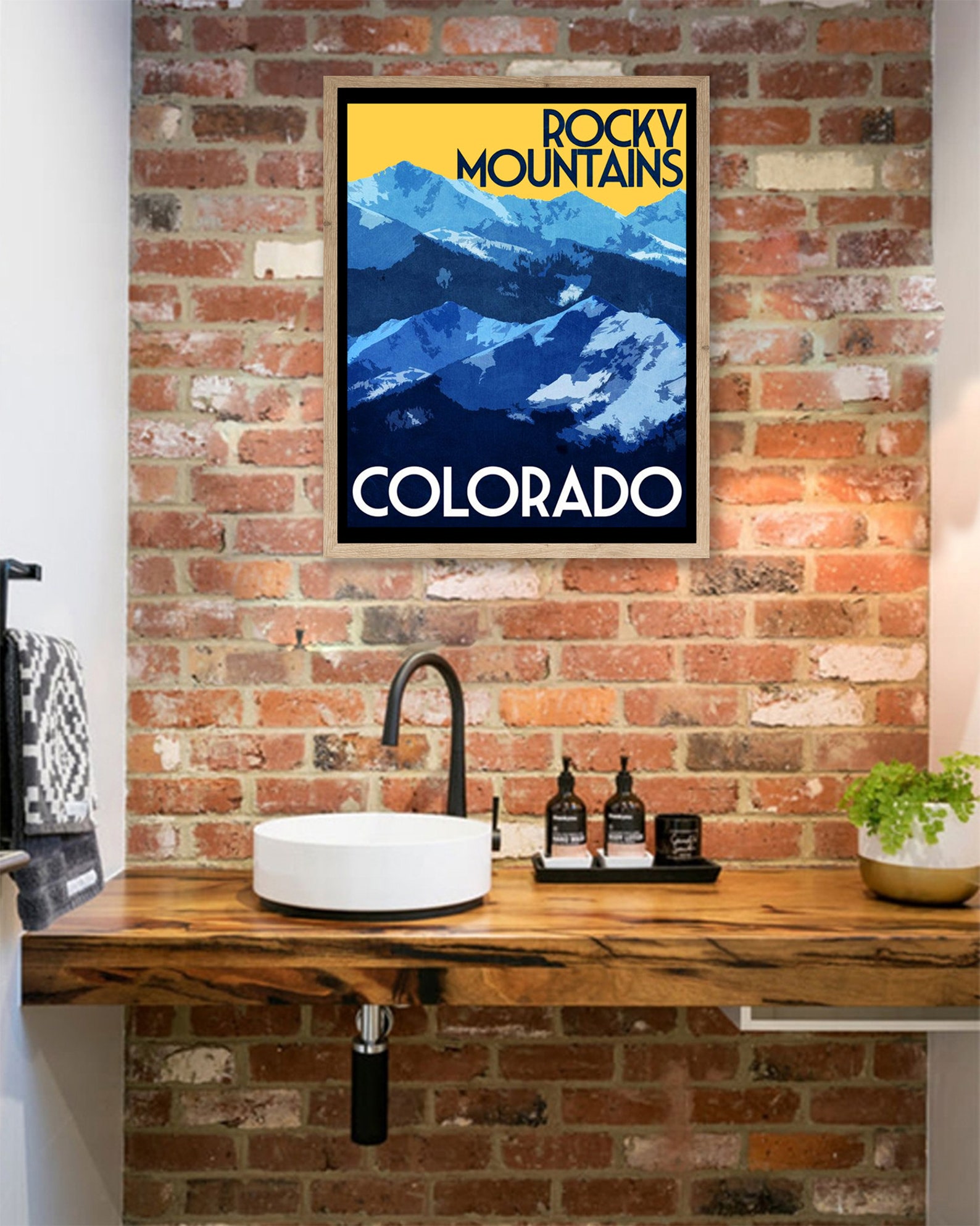 Colorado Poster Rocky Mountain Print Vintage Colorado Print | Etsy