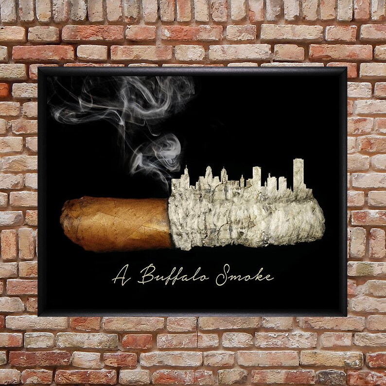 Cigar Poster Buffalo New York Print Cigar Print Man Cave Decor - Etsy
