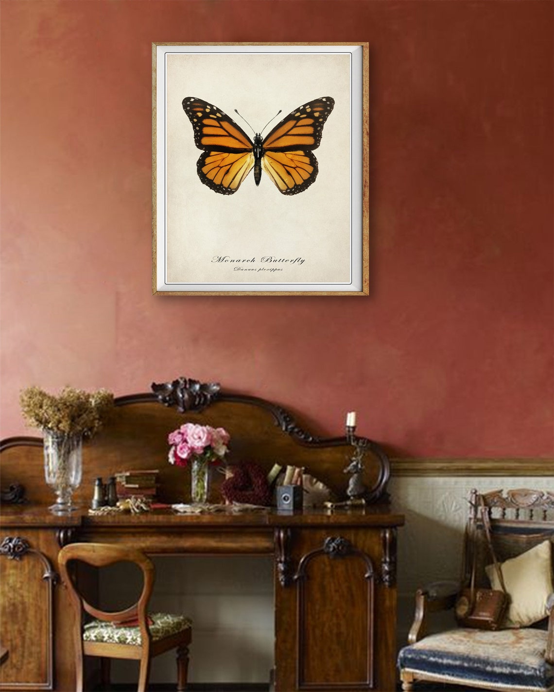 Monarch Butterfly Poster Vintage Butterfly Print Insect - Etsy