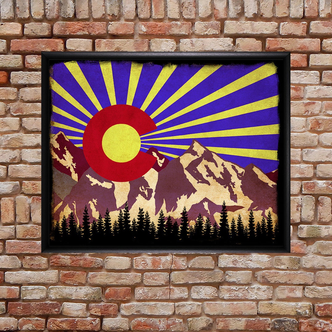 Colorado State Flag Print - Colorado Poster - Denver Boulder Poster ...