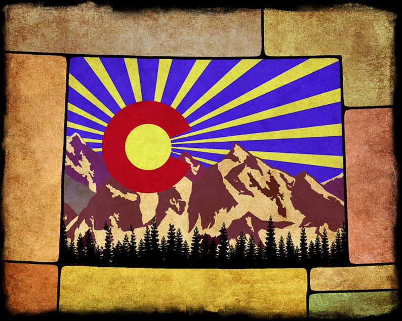 Colorado State Flag Print - Colorado Poster - Boulder Poster Denver ...