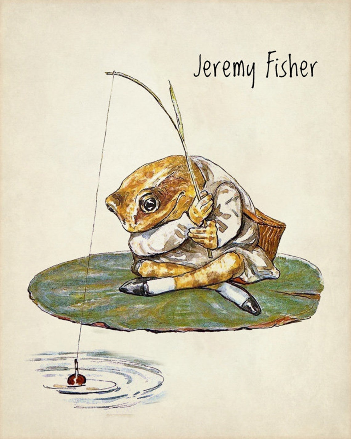 Beatrix Potter Print Jeremy Fisher Frog Beatrix Potter Art - Etsy