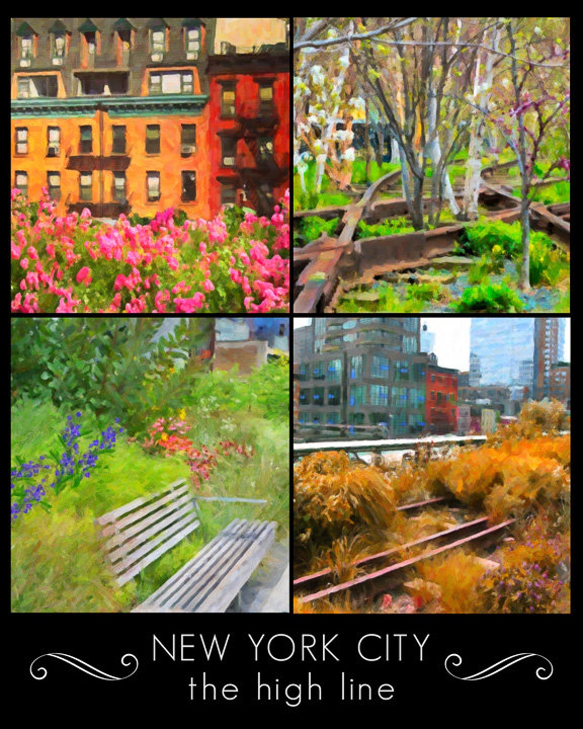 New York Poster - High Line Poster - Nyc Poster - High Line Print ...