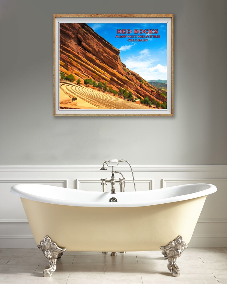 Red Rocks Amphitheater Poster Colorado Springs Print - Etsy