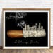 Cigar Art, Chicago Poster, Cigar Print, Man Cave Decor, Chicago Wall ...
