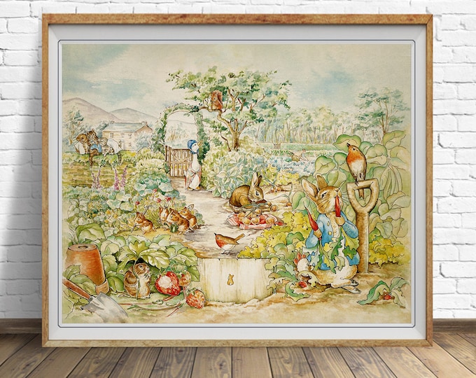 Beatrix Potter Print, Peter Rabbit, Beatrix Potter Art, Childrens Books ...
