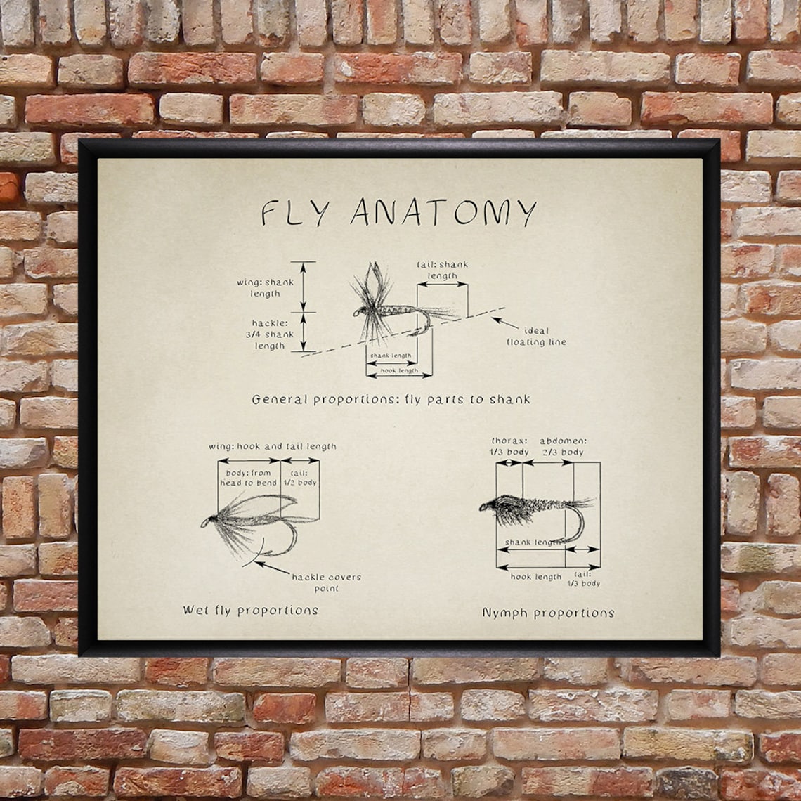 Fly Fishing Poster Fly Tying Diagram Fly Fishing Print - Etsy
