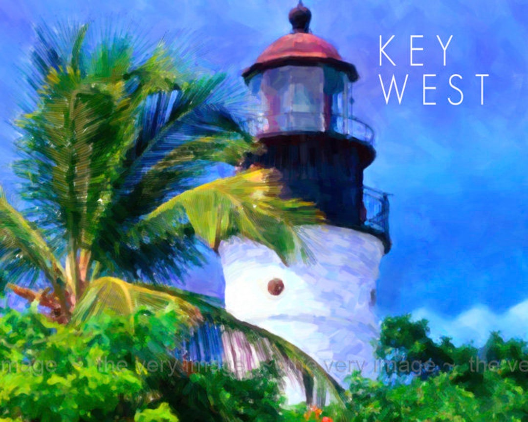 Key West Print, Lighthouse, Key West Poster, Florida Poster, Key West ...