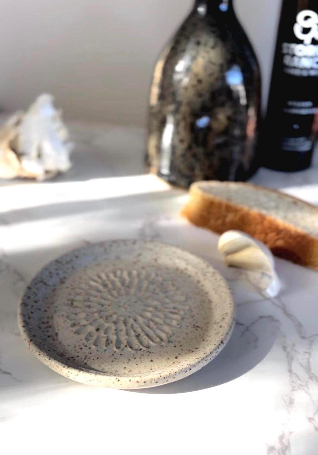 Handmade Ceramic Garlic Grater – Cottage White | Wheel-thrown Stoneware ...
